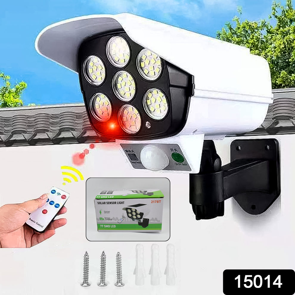 Solar Light Outdoor Motion Sensor Security Camera Shaped Dummy Wall La ...